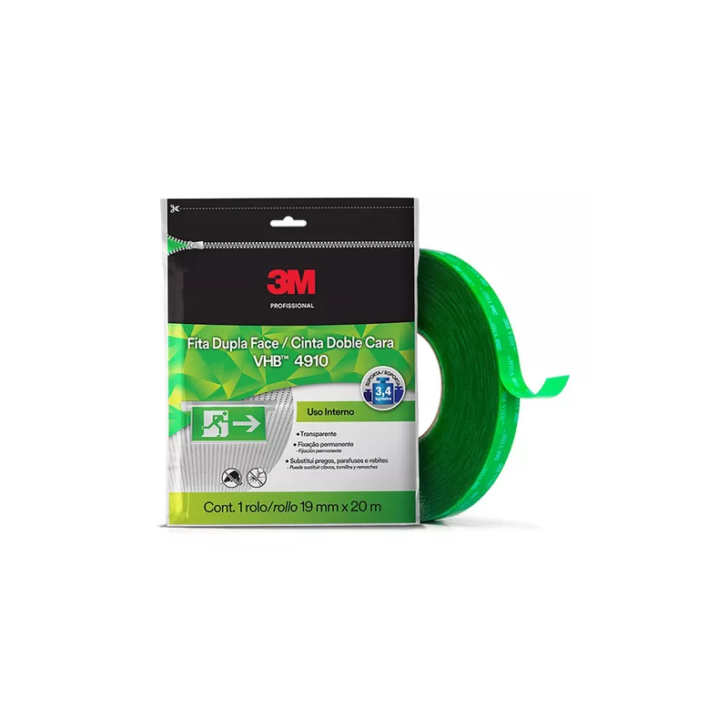 Fita Dupla Face 3m 4910 Transferível 19mm X 20m