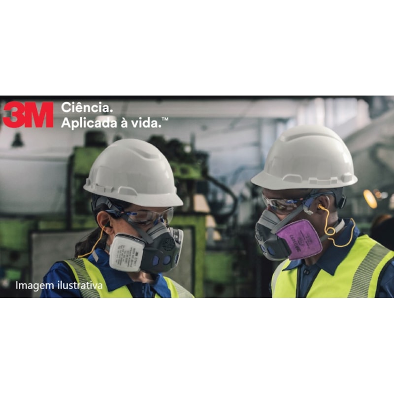Respirador Semifacial 3M Secure Click HF-802SD Médio